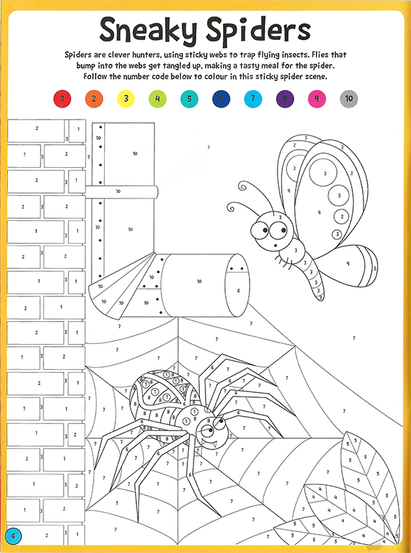 Learning is Fun. COLOR BY NUMBERS - MINIBEASTS